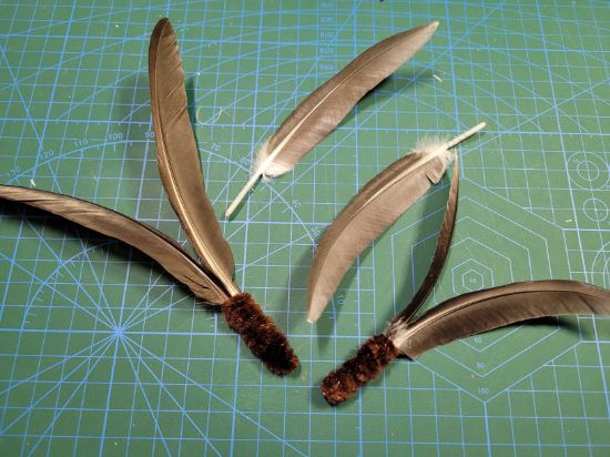 Purrfect Hunt. MUNIFICENT Big Lad's handmade natural rooster feather ...